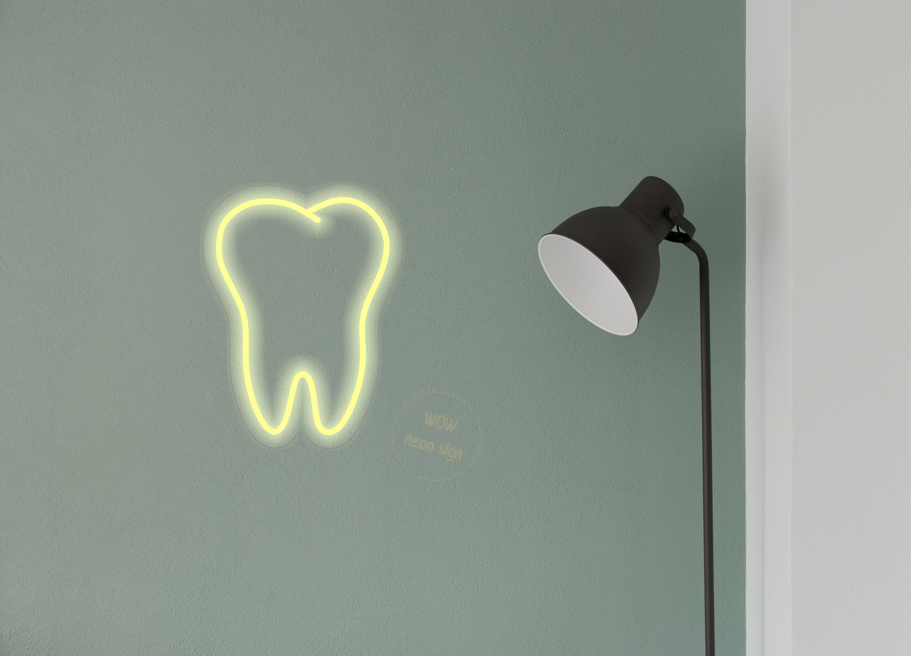 Tooth Led Neon Sign, Dental Clinic Neon Light, Tooth Wall Decor, Root ...
