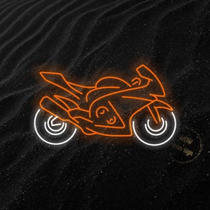 Red Sportbike Neon Sign, Motorcycle Garage Decor - Etsy