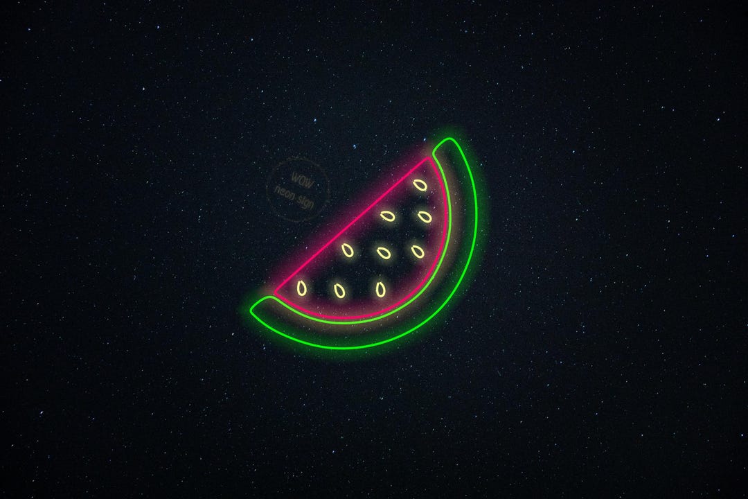 Watermelon Neon Sign LED Decor, Watermelon LED Neon Light, Fruit Lover ...