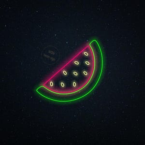 Watermelon Neon Sign LED Decor, Watermelon LED Neon Light, Fruit Lover ...