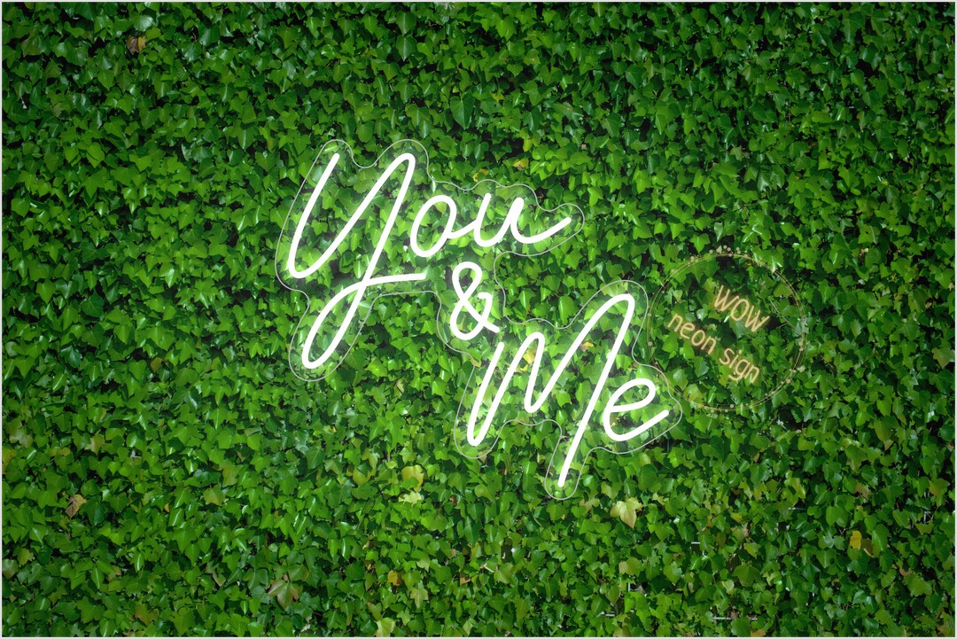 Custom You and Me Neon Sign Personalized Wedding You and Me Bridal ...