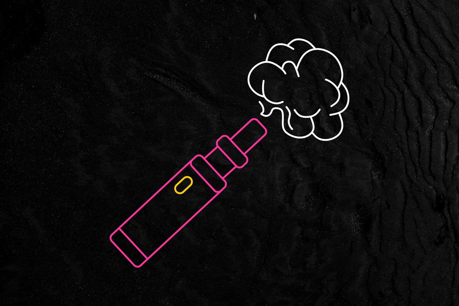 Neon Sign Vape With White Smoke, LED Neon Sign for Vape Store, Neon ...