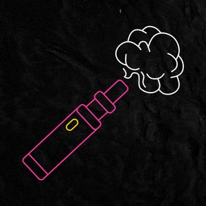 Neon Vape Sign With White Smoke, LED Vaporizer Bar Decor - Etsy