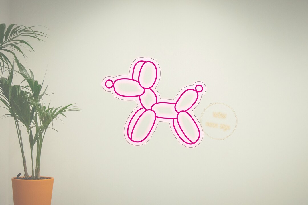 Balloon Dog Neon Sign, Balloon Animal Neon Light, LED Neon Balloons for ...