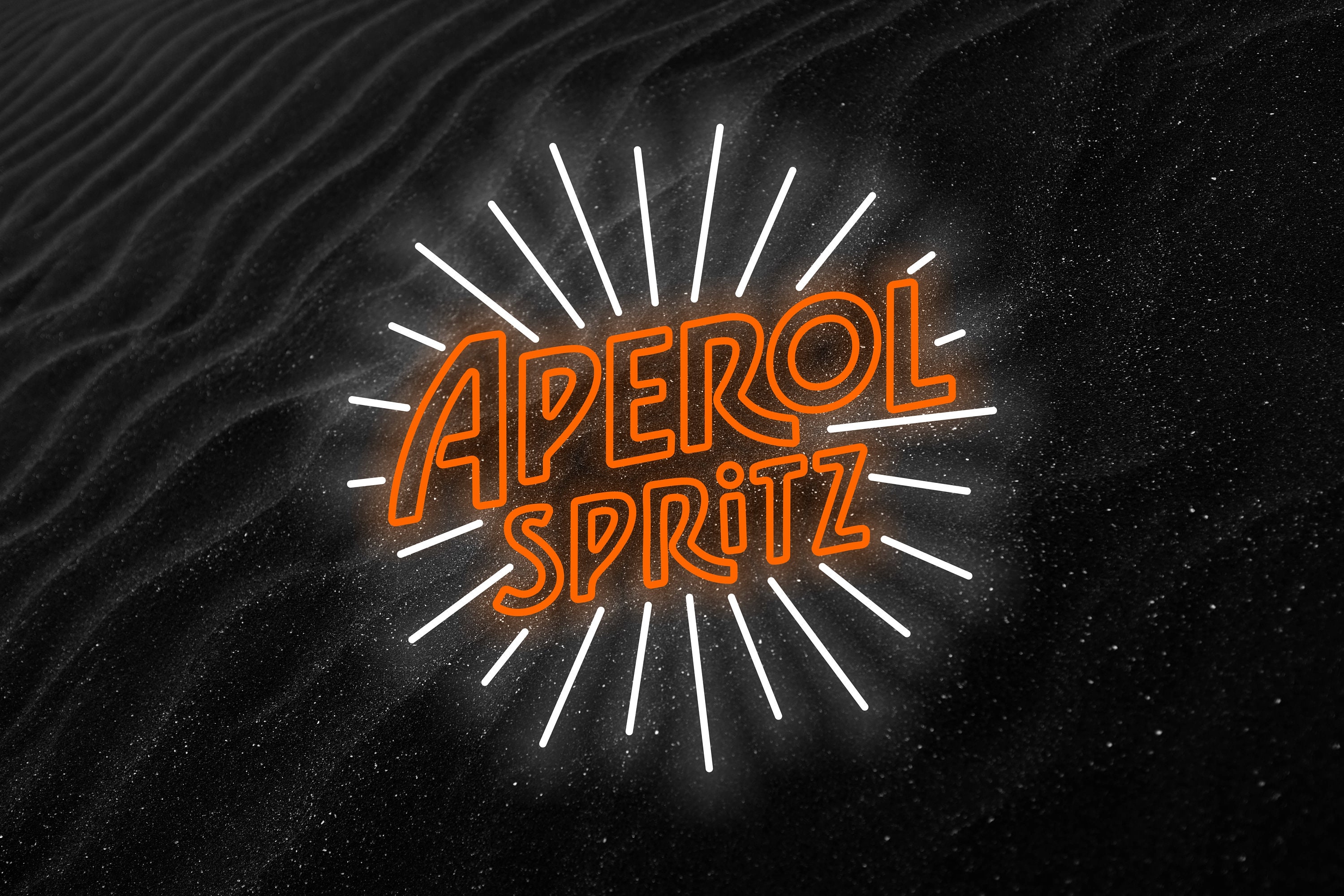 Aperol Spritz Neon Sign With Sunburst, Aperol Cocktail Lounge Neon ...