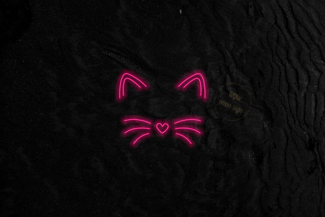 Cute Kitten LED Neon Sign, Cat Lover Decor - Etsy