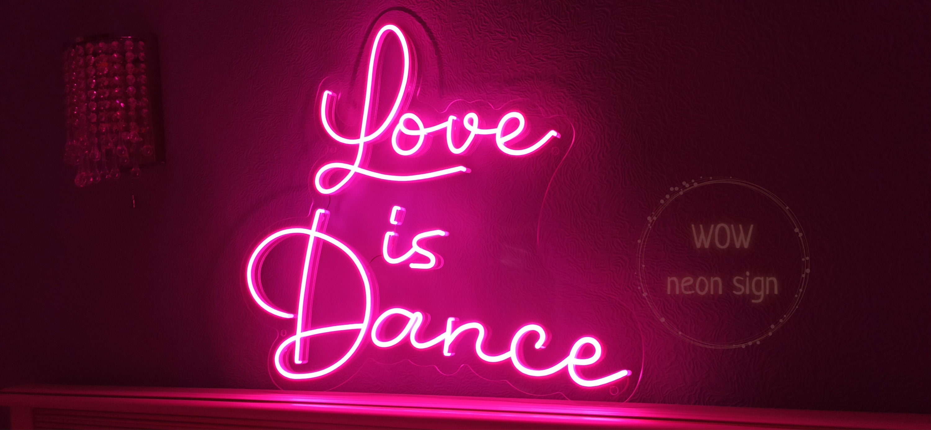 Love is Dance Neon Sign, Dance Team Gifts, Dance Coach Gift, Dance is ...
