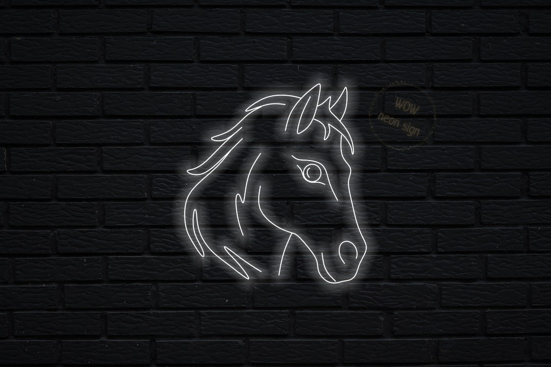 Horse Led Neon Sign, Horse Head Led Neon Sign, Horse Animal Neon Sign ...