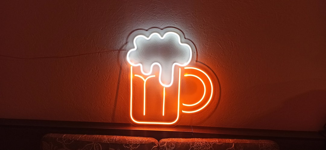 Beer Neon Sign, Bar Man Cave LED Light - Etsy