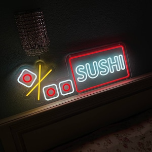 Sushi Neon Sign, Sushi Rolls LED Light - Etsy