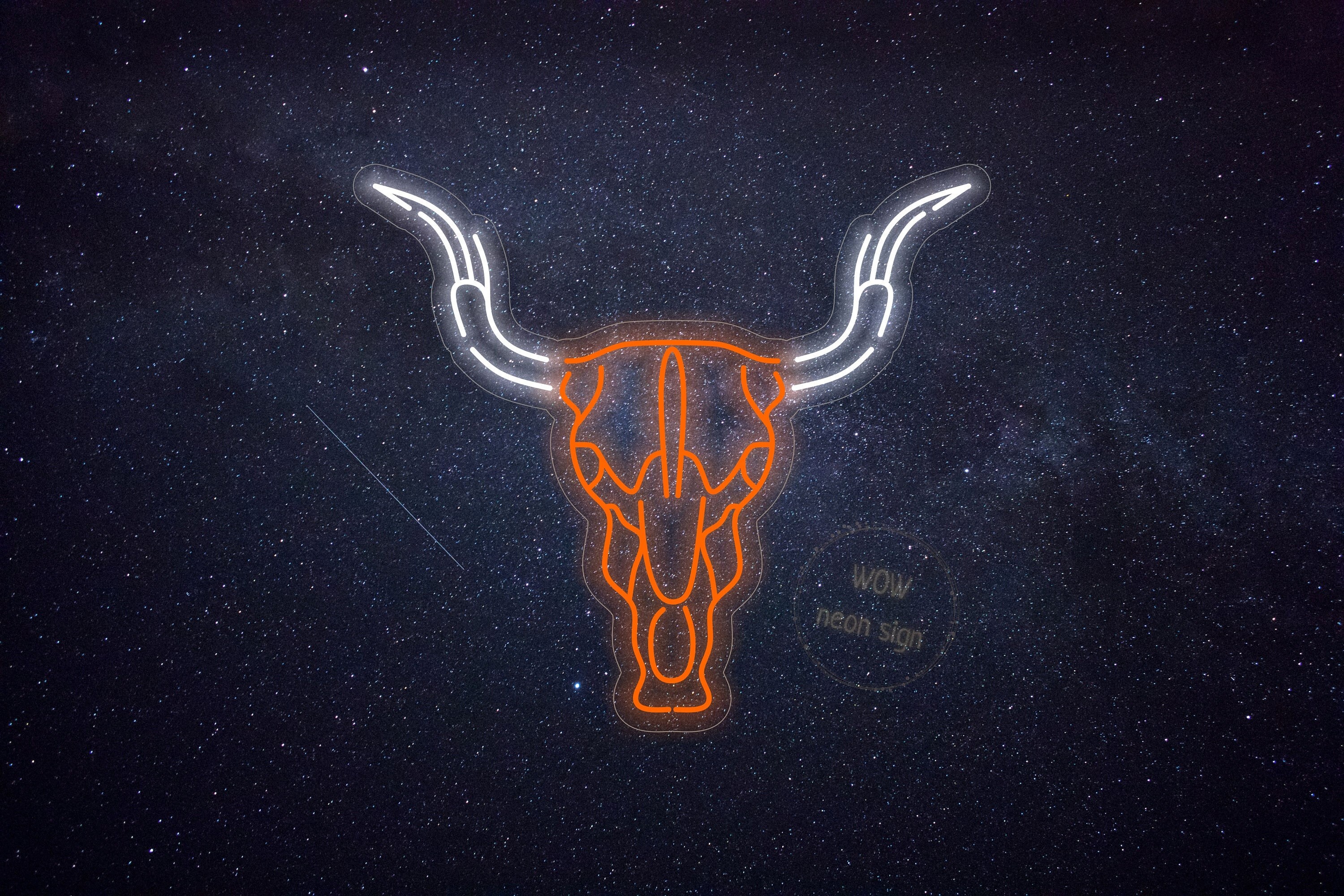 Bull Skull Neon Sign, Bull Horns Neon Sign, Bull Skull Light Up, Cowboy ...