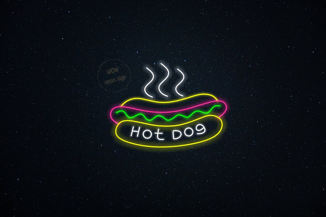 Hot Dog LED Neon Sign, Food Truck Decor - Etsy