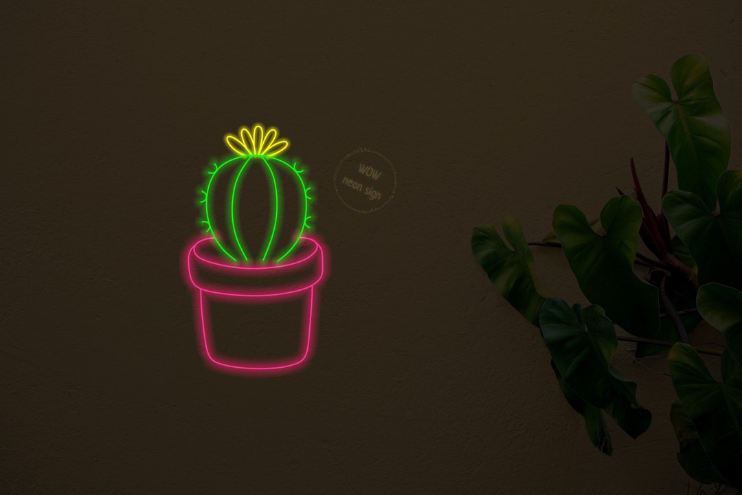 Cactus Led Neon Sign, Cactus Led Light Neon Sign, Desert Neon Sign ...