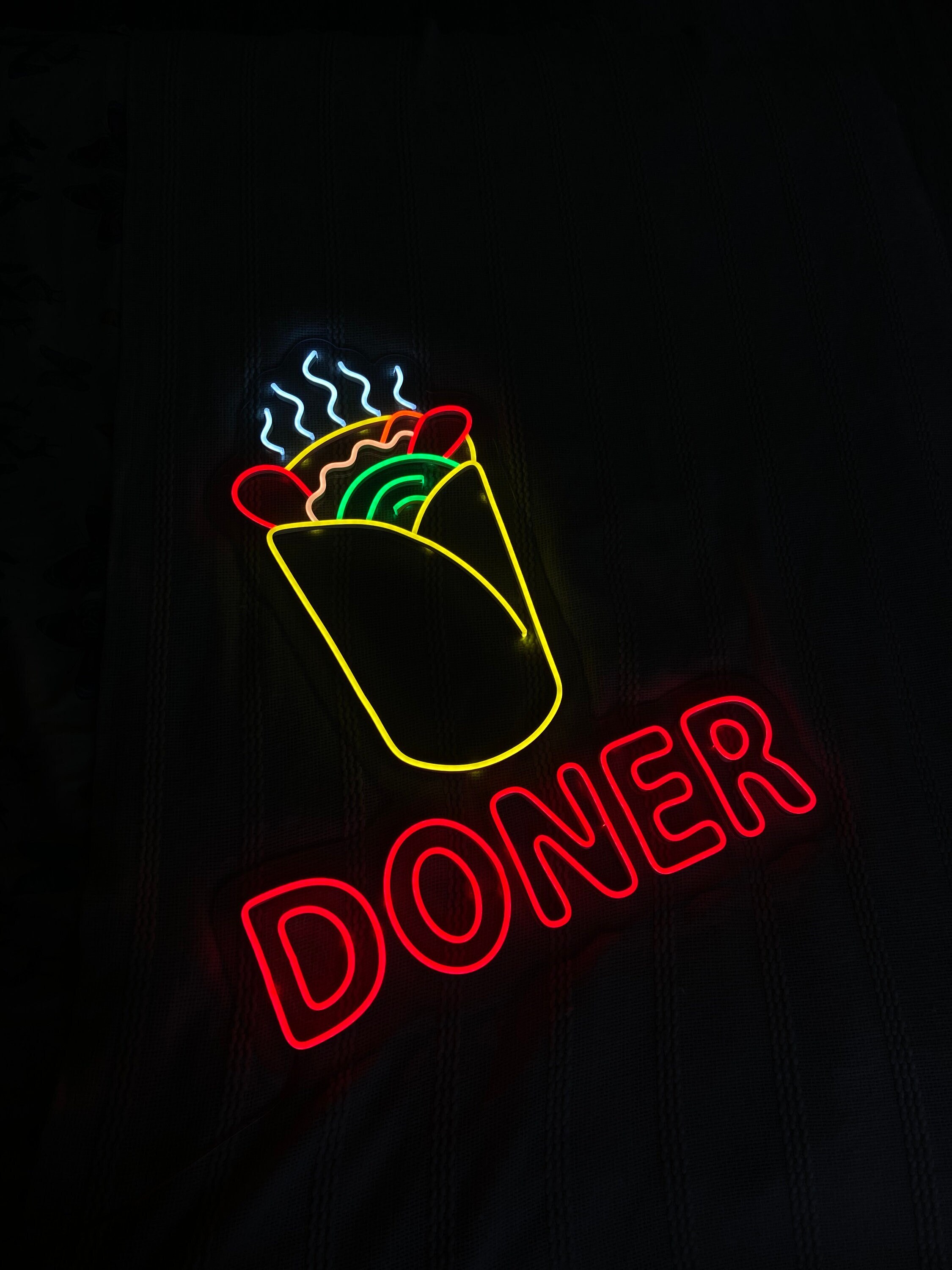 Doner Kebab Neon Sign, Barbeque Light up Sign - Etsy