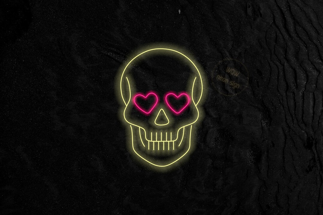 Skeleton Skull Led Neon Sign, Skeleton Neon Light, Dancing Skeleton ...