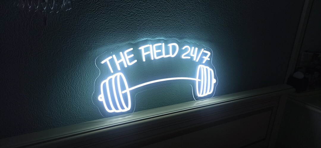 Barbell Neon Sign, Barbell Light Neon Lamp, Gym Led Decor, Custom ...