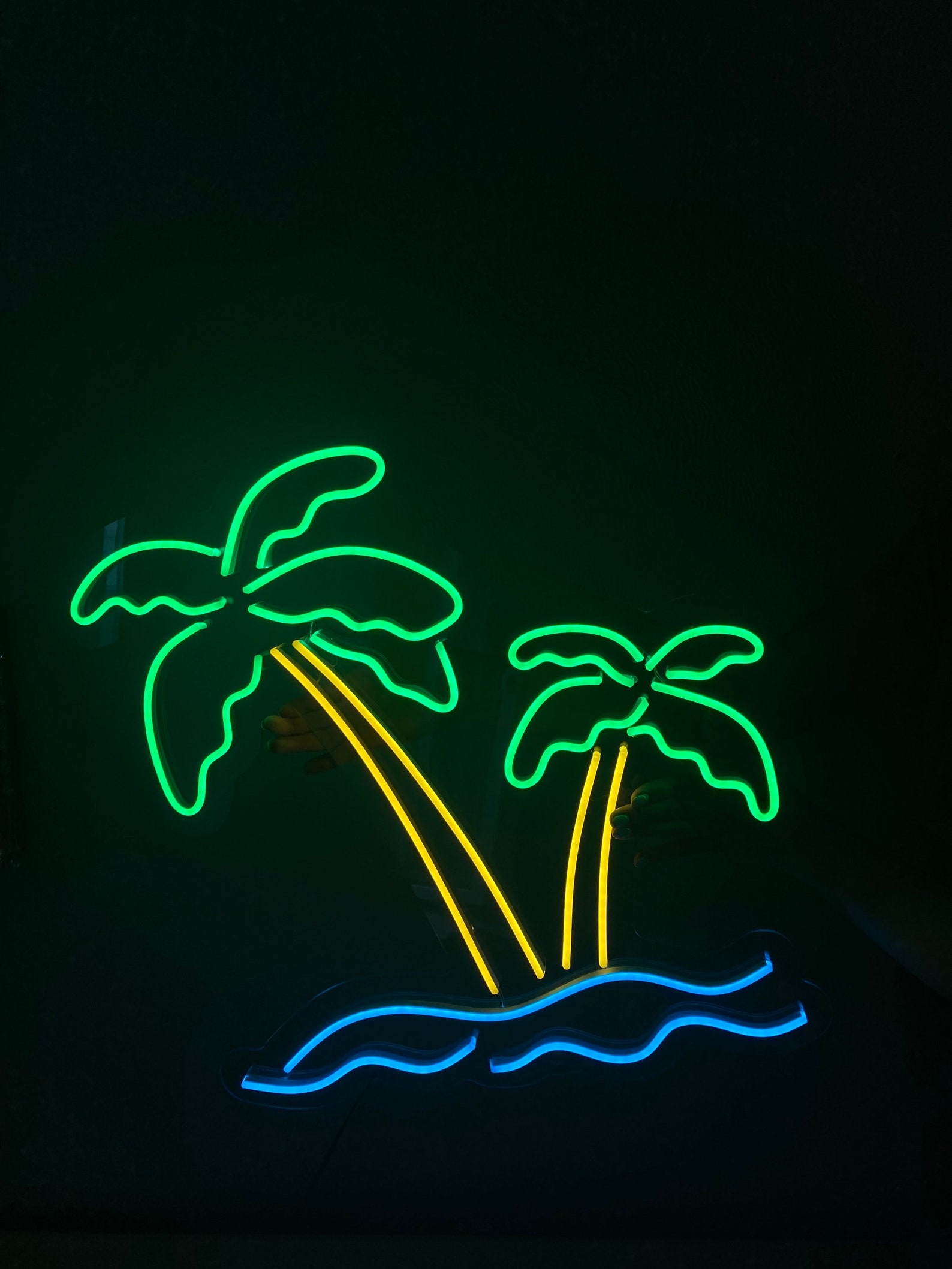 Palm Tree Neon Sign, Beach House Neon Sign, Palm Leaf Neon Light, Miami ...
