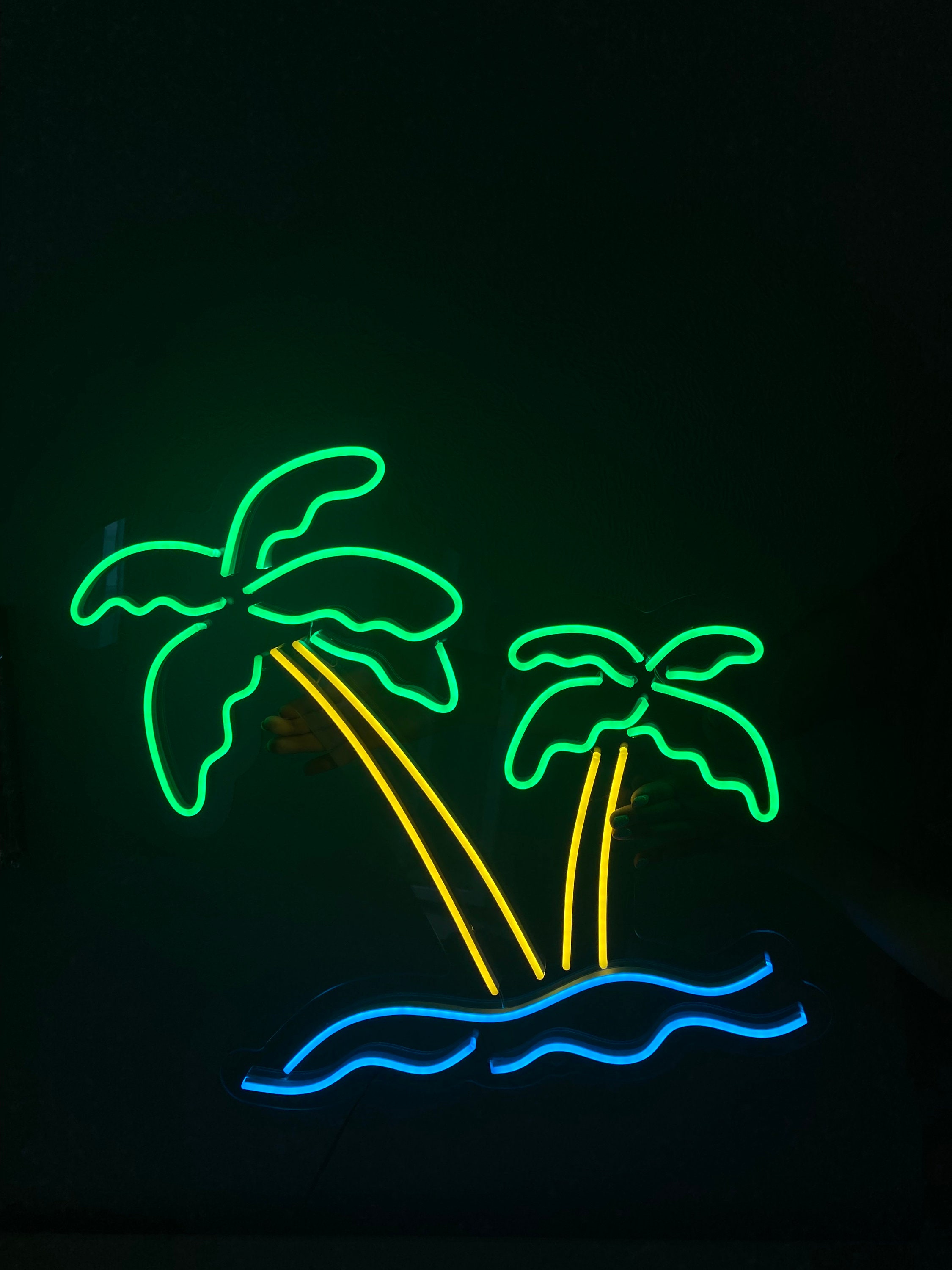 Palm Tree Neon Sign, Beach House Neon Sign, Palm Leaf Neon Light, Miami ...