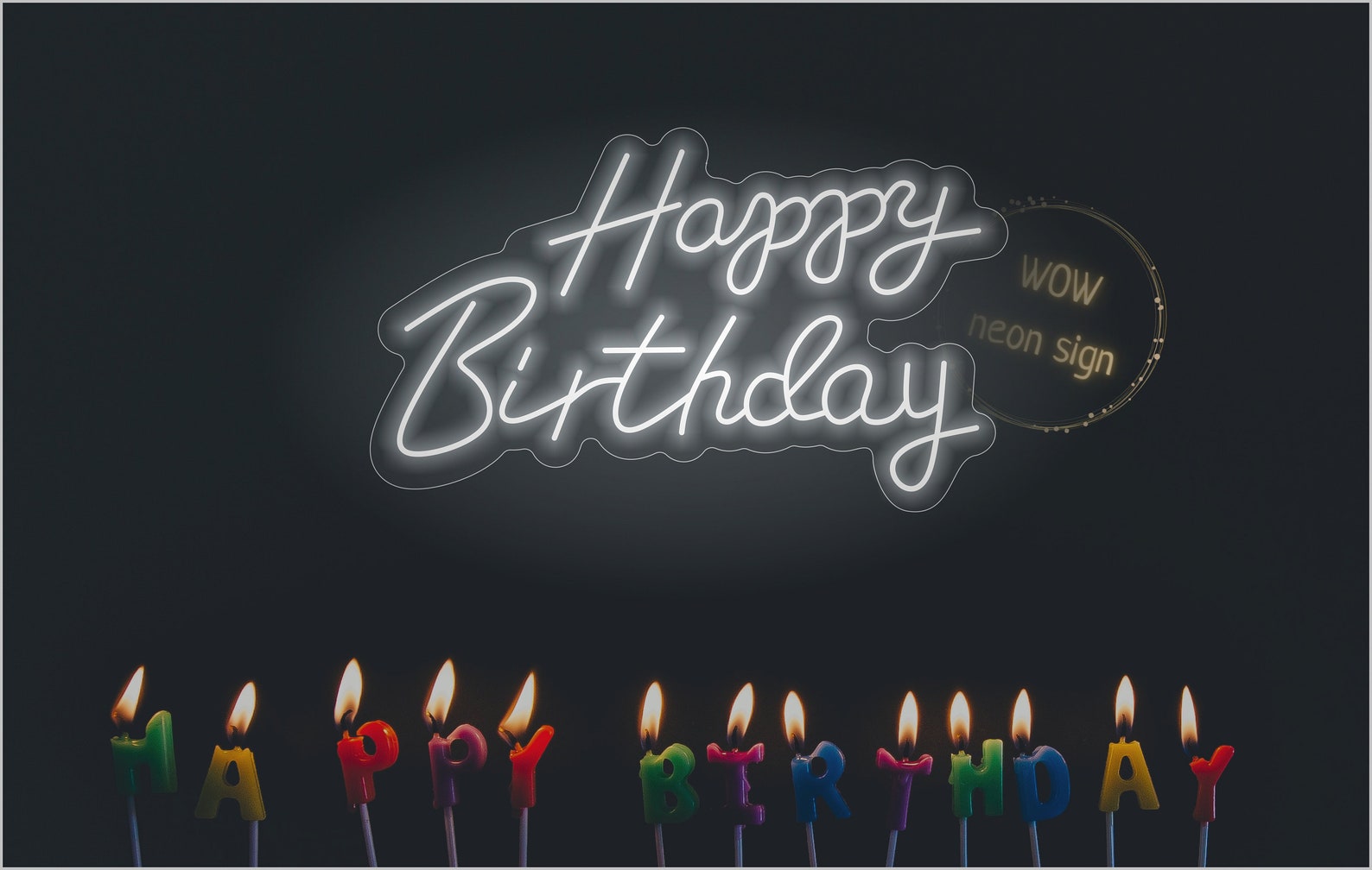 Happy Birthday Neon Sign Wall Decor for Birthday Party Happy Birthday ...