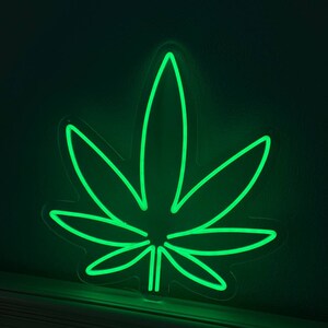 Marijuana Leaf LED Neon Sign, Hemp Decor Light - Etsy