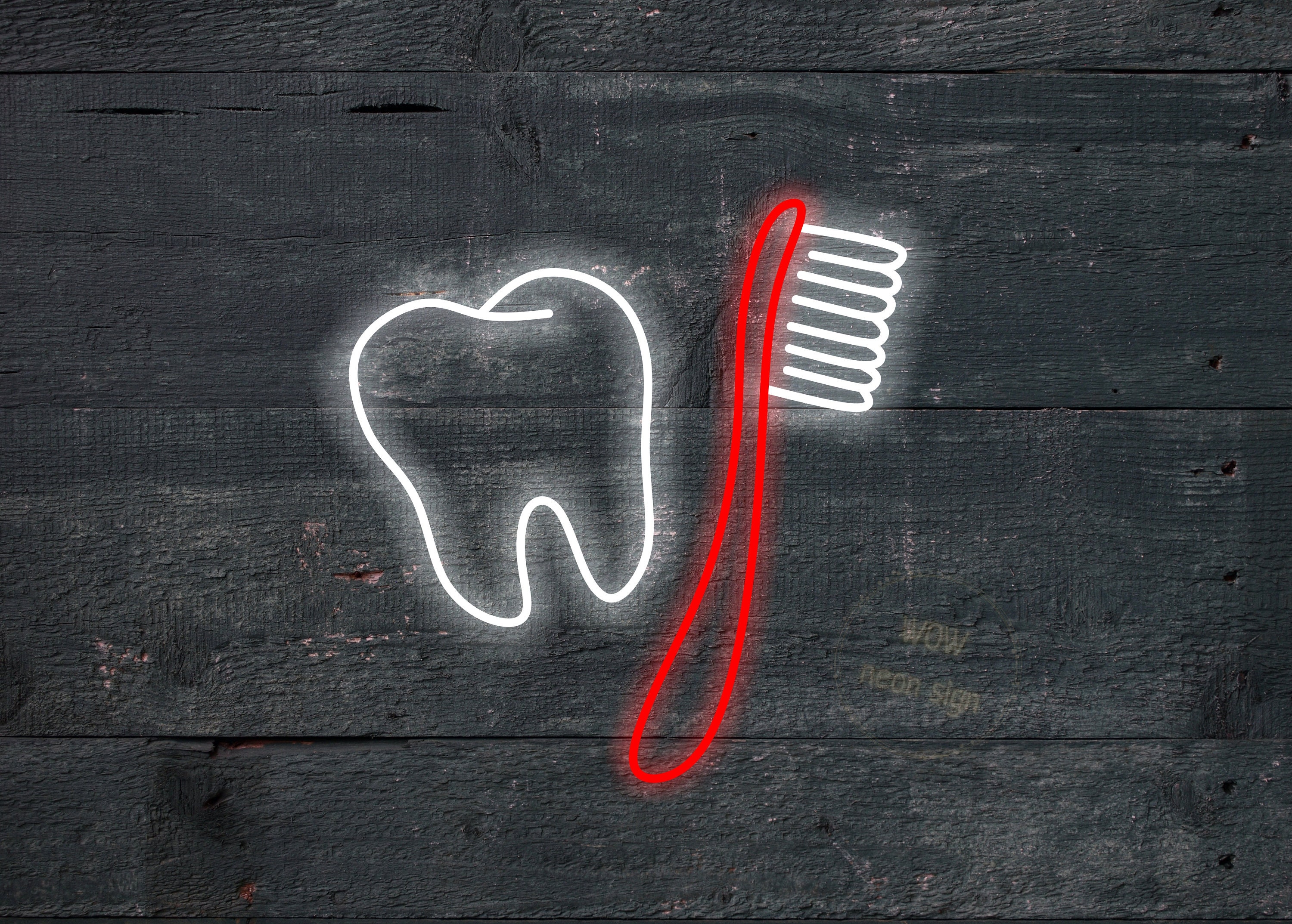 Toothbrush and Teeth Neon Sign, Teeth Neon Light, Dental Office Wall ...
