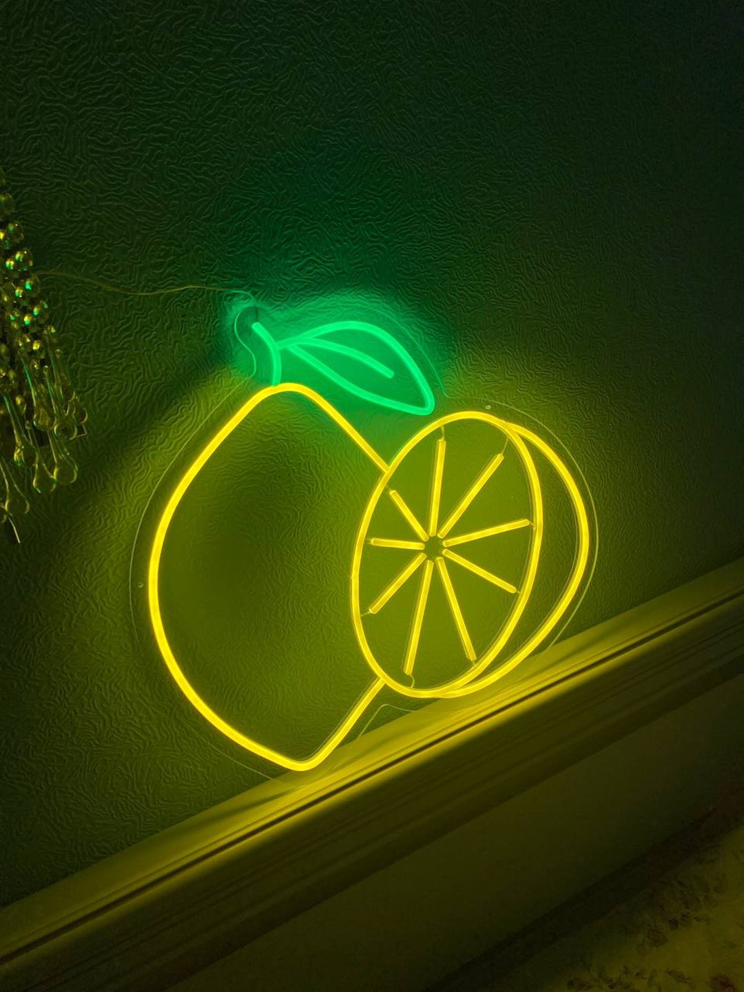 Lemon Led Neon Sign, Lemon Fruit Neon Sign, Lemon Slices Sign, Lemon ...