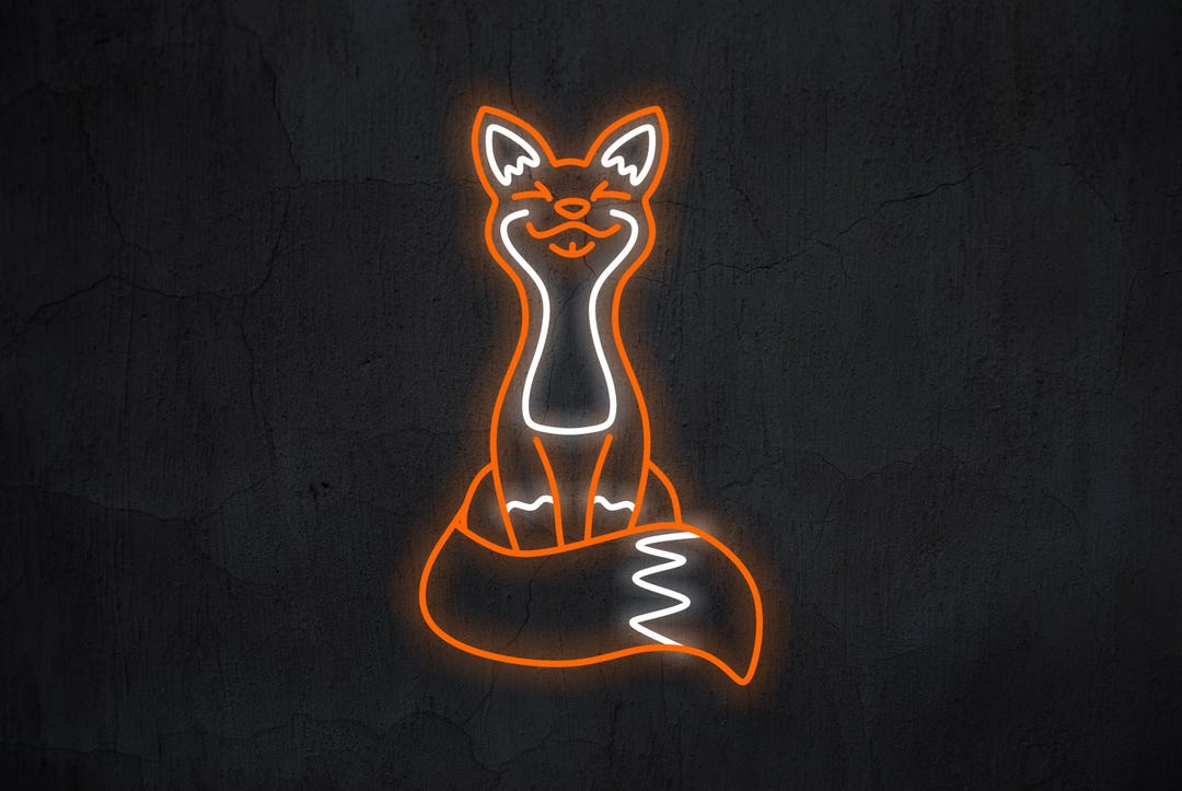 Neon Fox Sign, Neon Fox Wall Sign, Fox Wall Decor, Animal Lover Gift ...