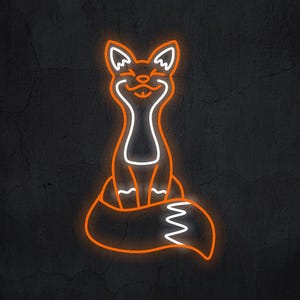 Neon Fox Sign, Neon Fox Wall Sign, Fox Wall Decor, Animal Lover Gift ...