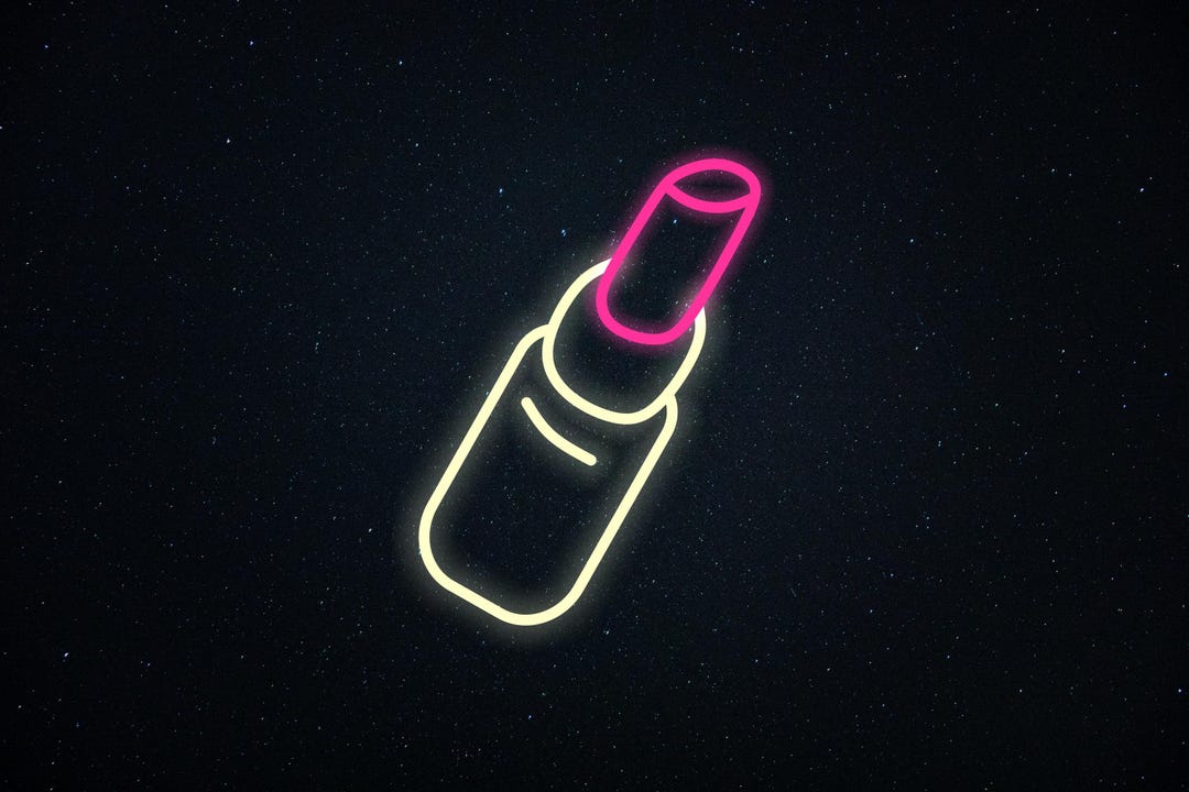 Lipstick Neon Sign, LED Neon Sign Makeup, Neon Sign Beauty Room Decor ...
