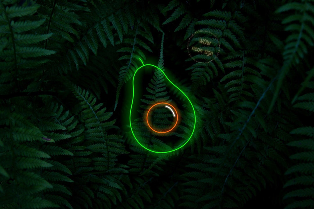 Avocado Neon Sign, Avocado Acrylic Sign, Kitchen Night Light, Avocado ...