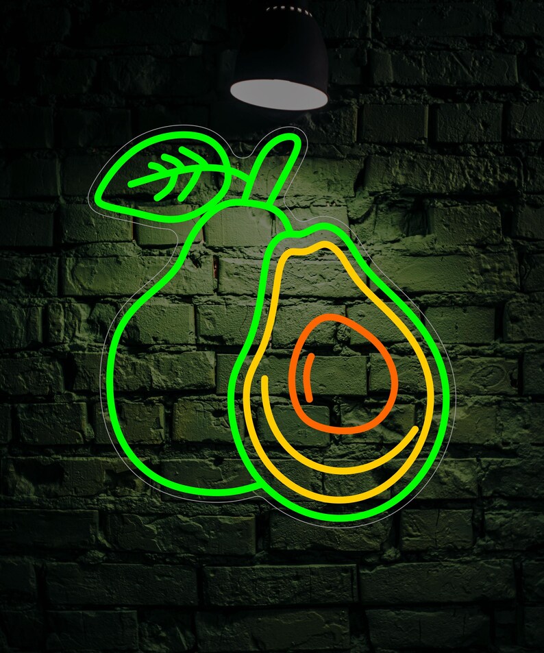 Avocado LED Neon Sign – Handmade Foodie Wall Art - Etsy