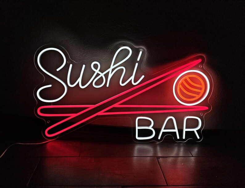 Sushi Bar LED Neon Sign, Restaurant Decor - Etsy