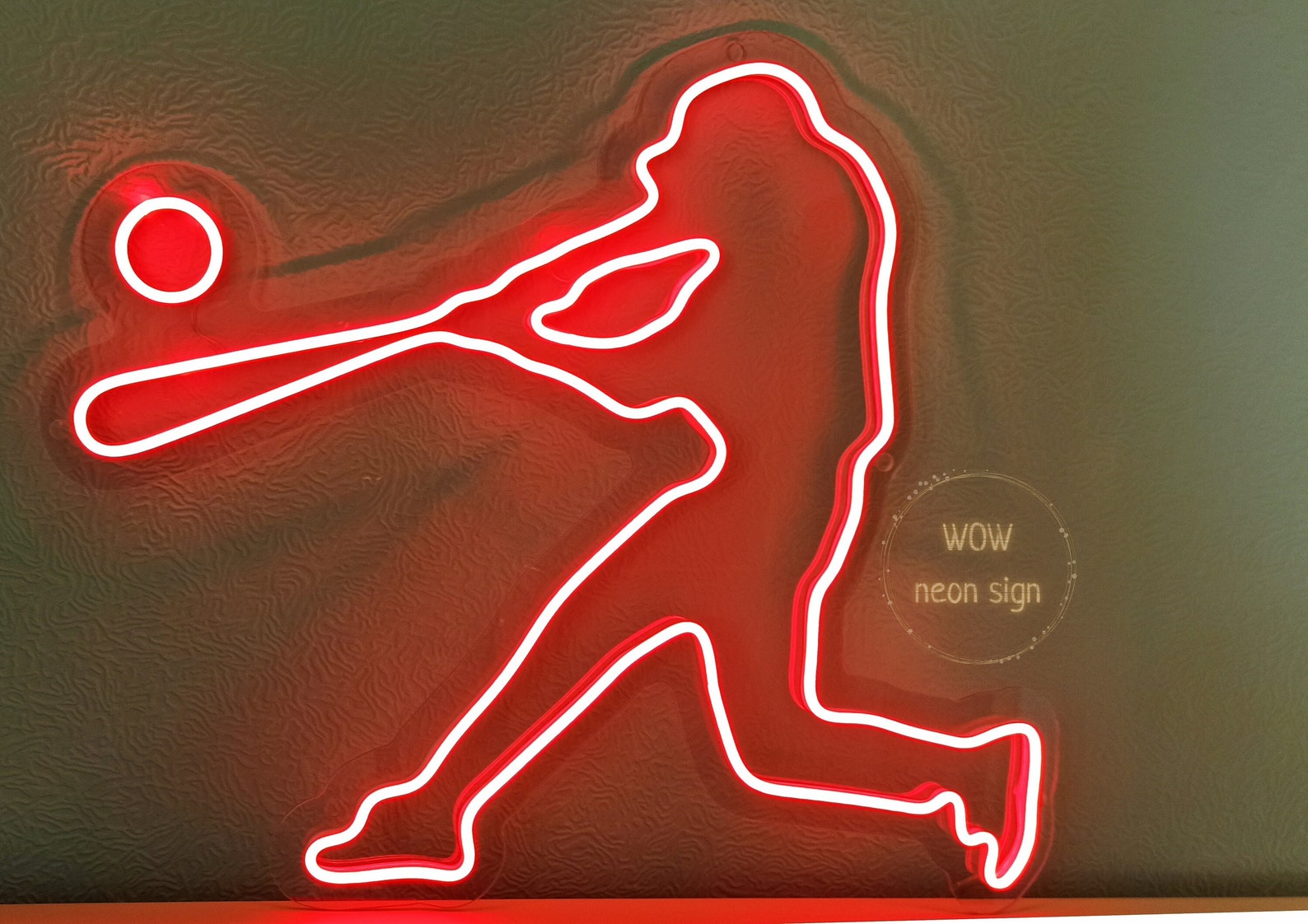 Baseball Player Neon Sign Sport Game Room Decor Sign Baseball Gift for ...
