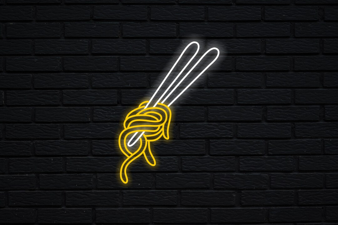 Noodles and Chopsticks LED Neon Sign, Asian Decor - Etsy