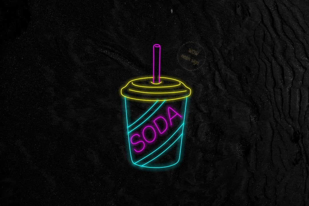Soda Pop Neon Sig, Soda Can Neon Sign, Soda Can Light Bar Decor, Coke ...