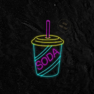 Soda Pop Neon Sig, Soda Can Neon Sign, Soda Can Light Bar Decor, Coke ...