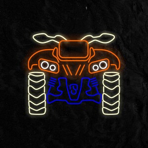Neon Sign ATV Wall Decor, Off-road ATV Rider Neon Sign, Quad Bike Neon ...