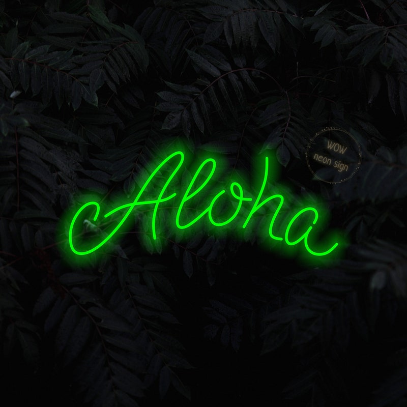Aloha Neon Sign - Etsy