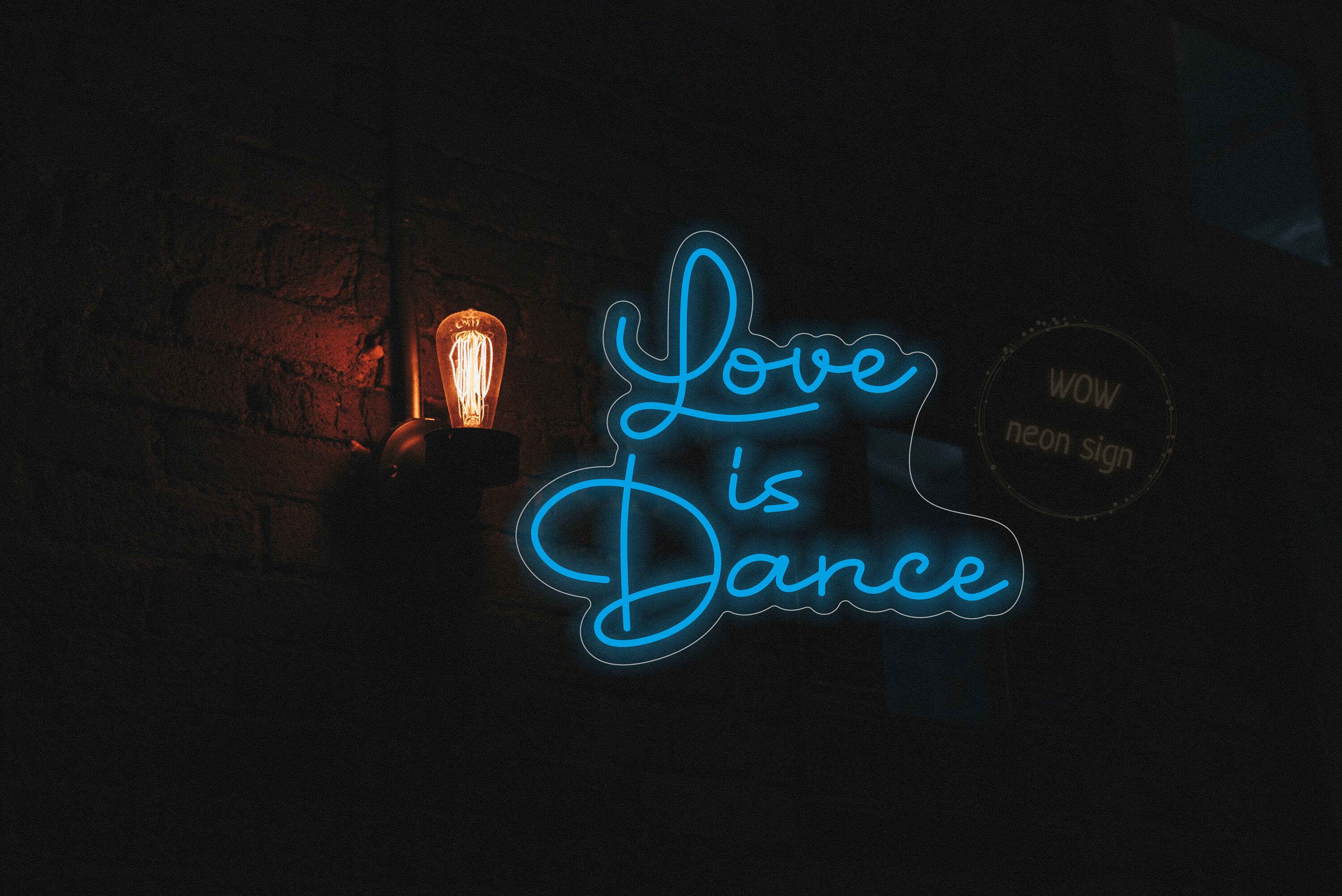 Love is Dance Neon Sign, Dance Team Gifts, Dance Coach Gift, Dance is ...