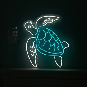 Sea Turtle Neon Sign, Sea Turtle Led Light, Under the Sea Neon Light ...