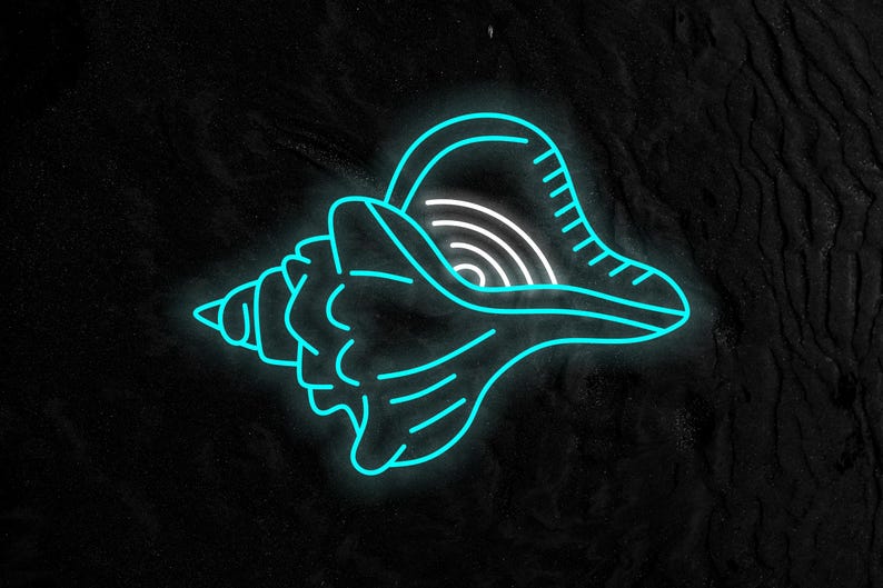 Handcrafted Seashell Neon Sign, Coastal LED Light - Etsy