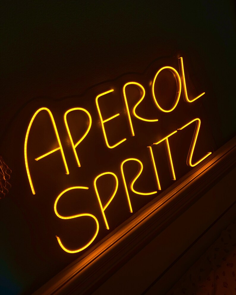 Cocktail Aperol Spritz Led Neon Sign Drink Neon Sign - Etsy