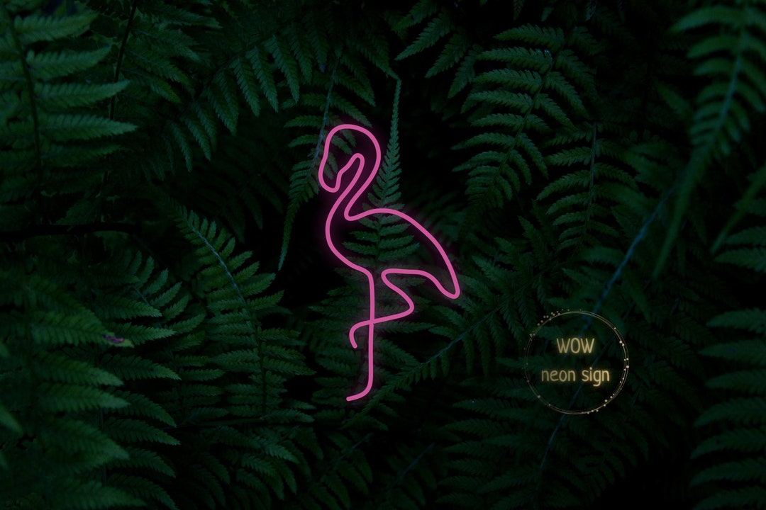 Flamingo Neon Sign Light, Pink Flamingo Wall Lights, Nursery Wall Decor ...