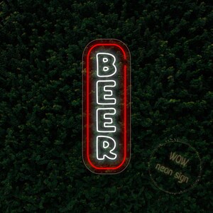 Vertical Beer Neon Sign, Custom Bar Decor - Etsy