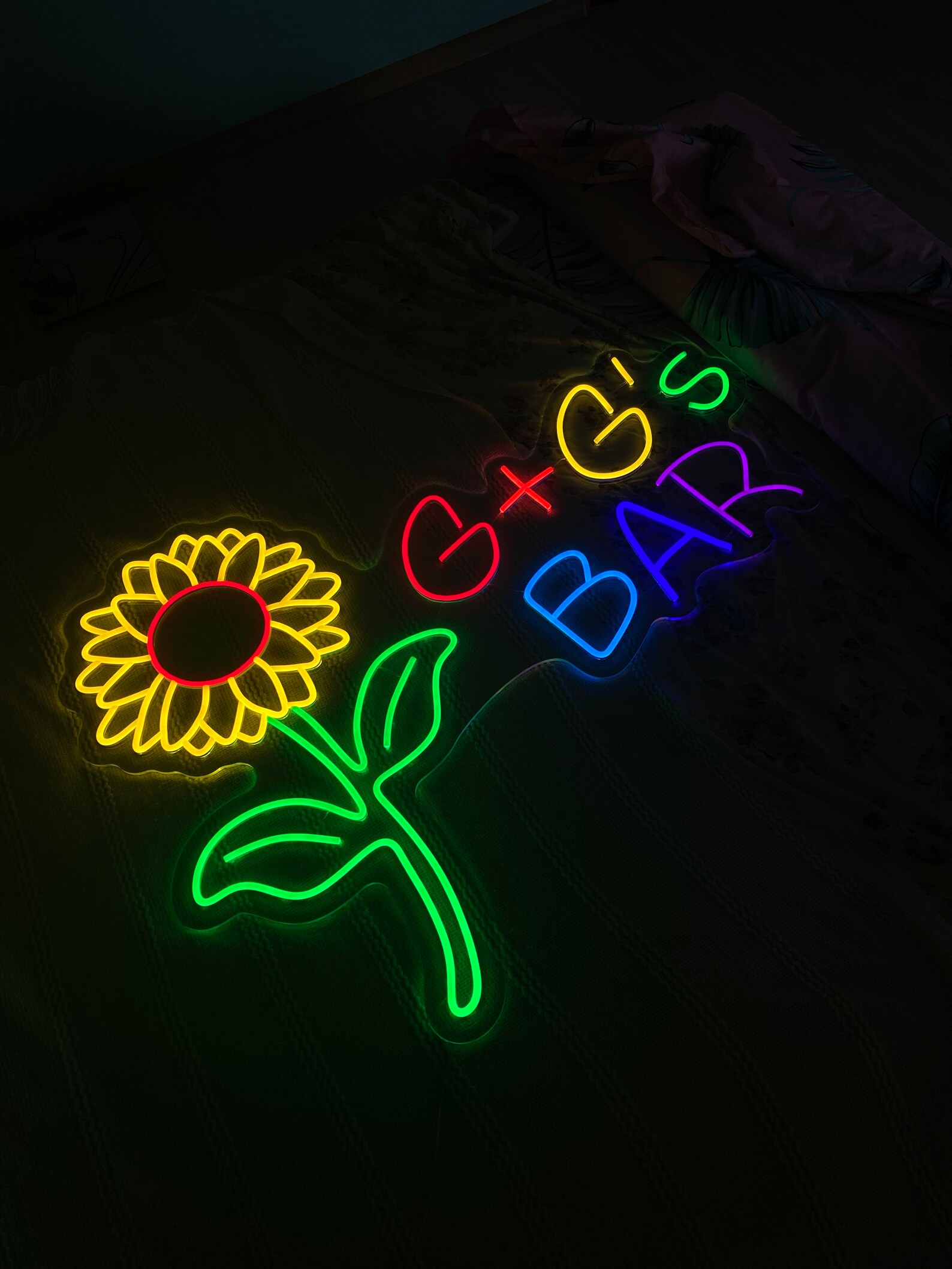 Sunflower Neon Sign, Plant Wall Decor, Custom Light - Etsy