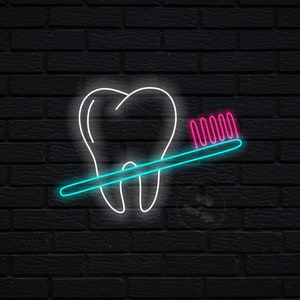 Tooth and Brush Led Neon Sign Dental Office Led Neon Sign - Etsy UK