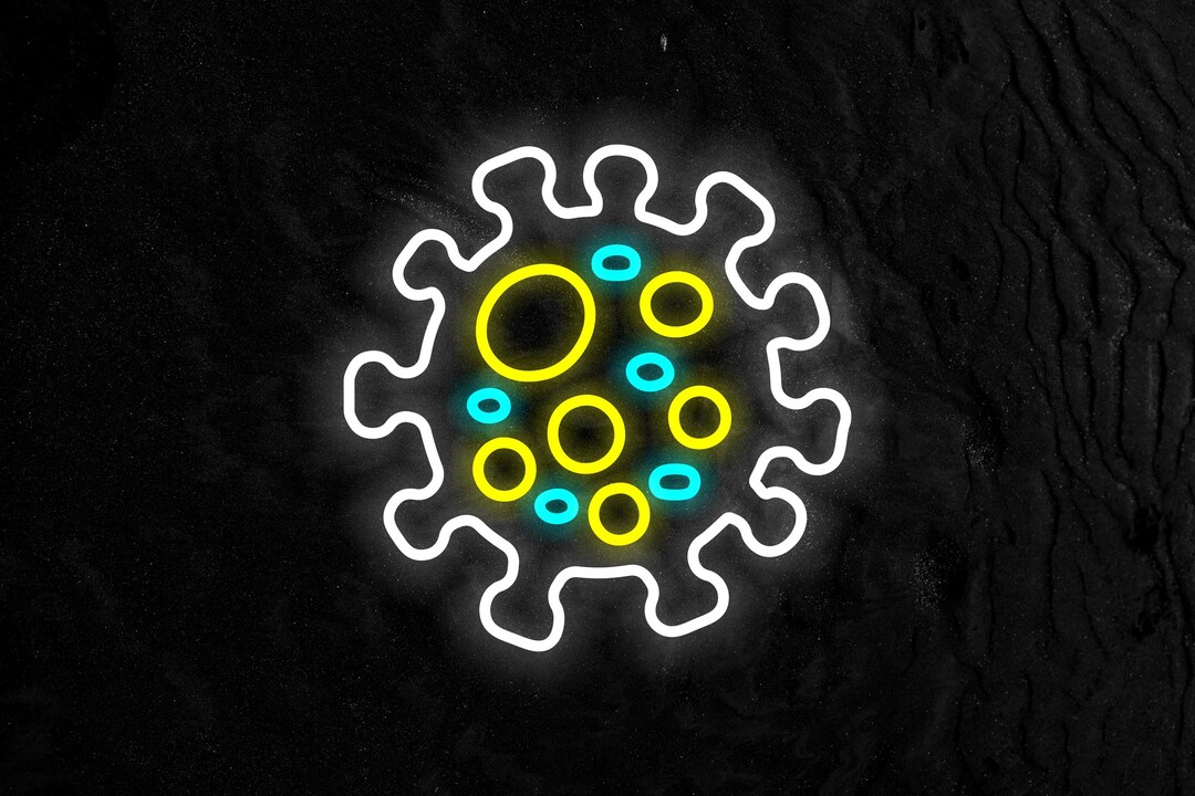 Bacterium Neon Sign LED Light, Neon Microorganism Light Sign, Science ...