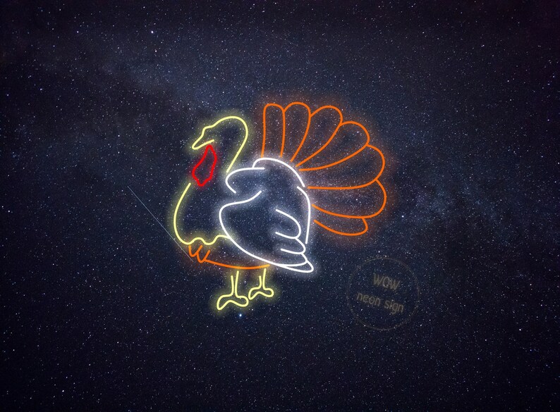 Turkey Neon Sign, Thanksgiving LED Decor - Etsy