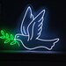 Dove of Peace LED Neon Sign, Olive Branch Light - Etsy