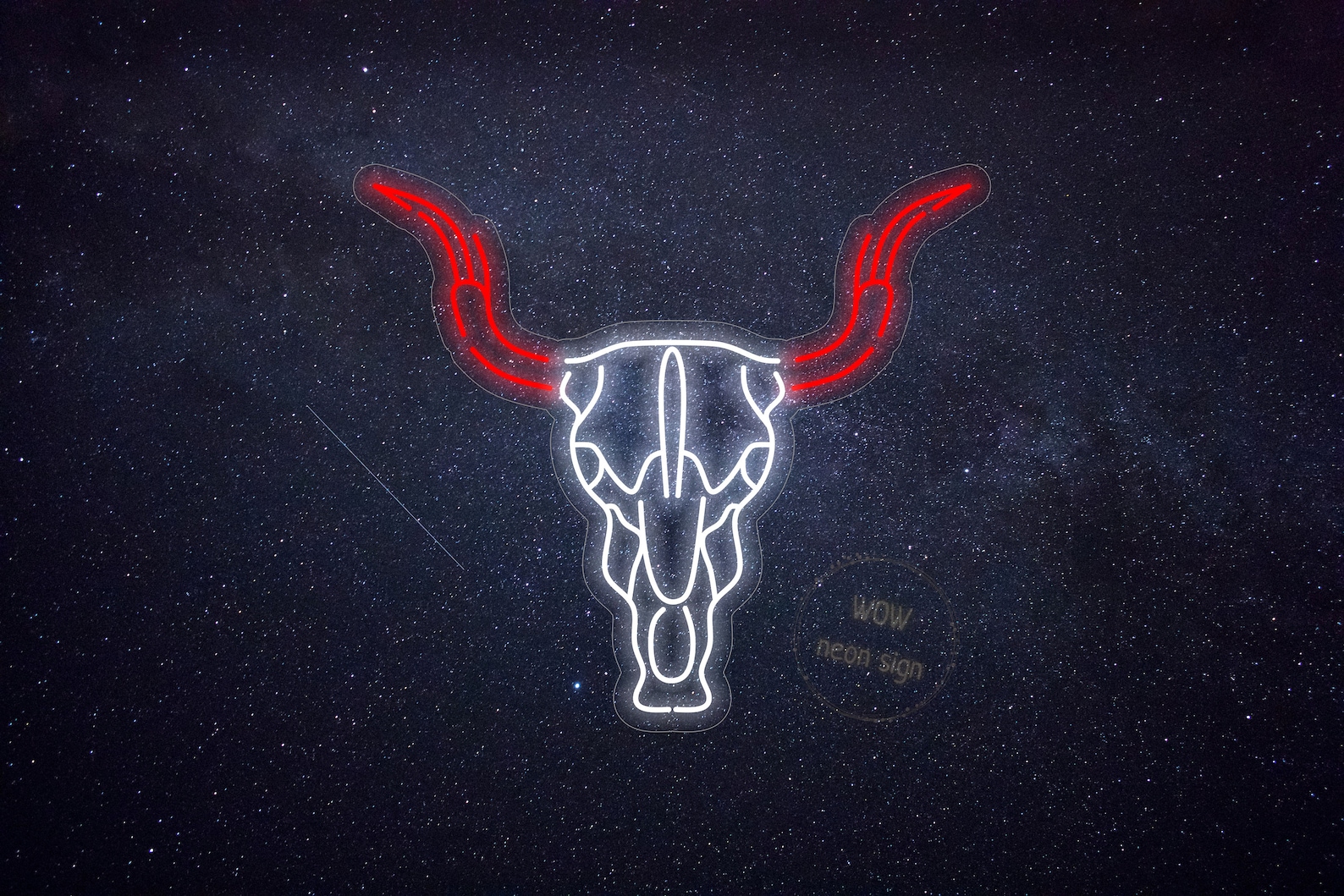 Bull Skull Neon Sign, Cowboy Howdy Decor - Etsy